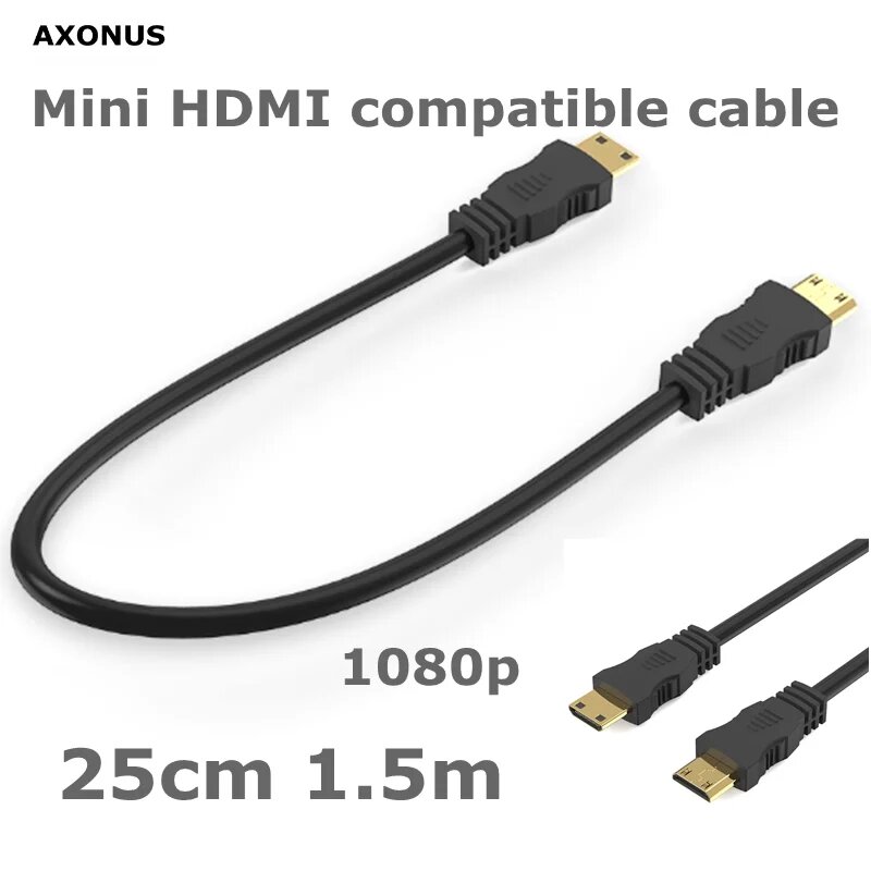 Кабель miniHDMI - miniHDMI черный, 0.25M