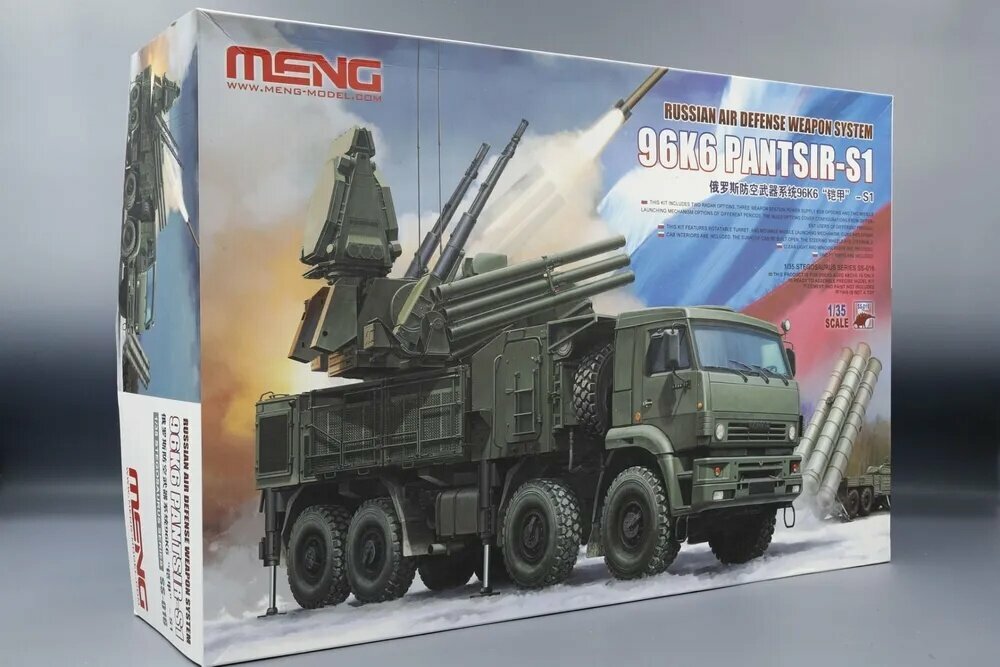 Сборная модель MENG SS-016 зрпк 96К6 Панцирь-С1 1/35, Российский зенитный ракетно-пушечный комплекс