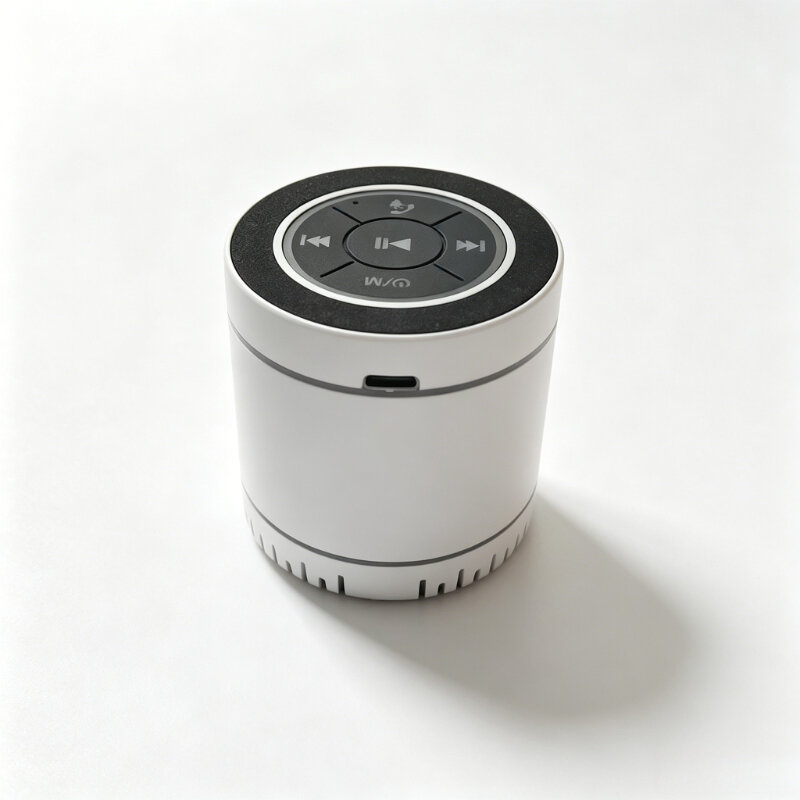 Мини-цилиндр Bluetooth-колонка с RGB-подсветкой, портативная, белый цвет, зарядка Type-C, для дома, путешествий и офиса