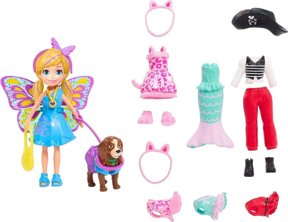Polly Pocket and Animal Friend Wears Костюмированный игровой набор GDM15