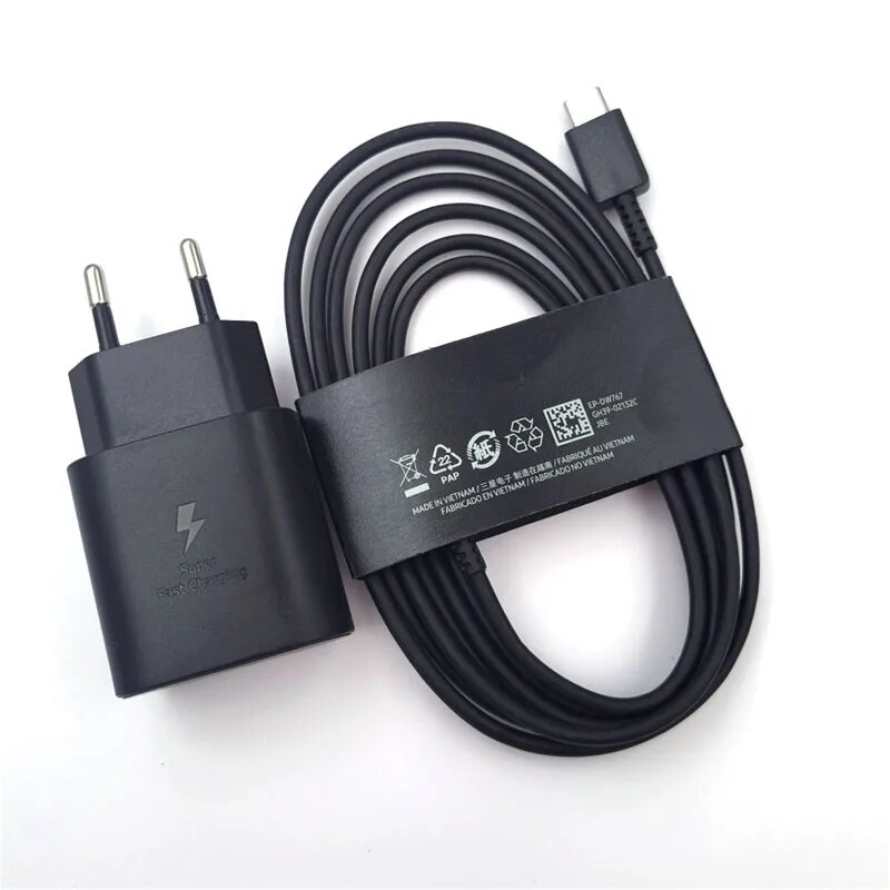Зарядное Samsung 25 Вт Type-C, черный, 1.8M