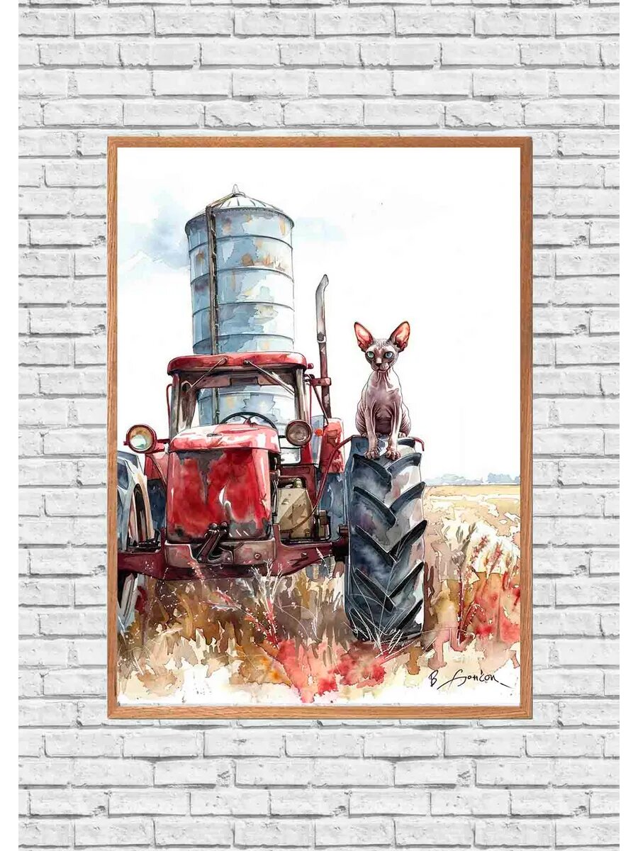Фермер-кот-сфинкс 2, Плакат 30x42см