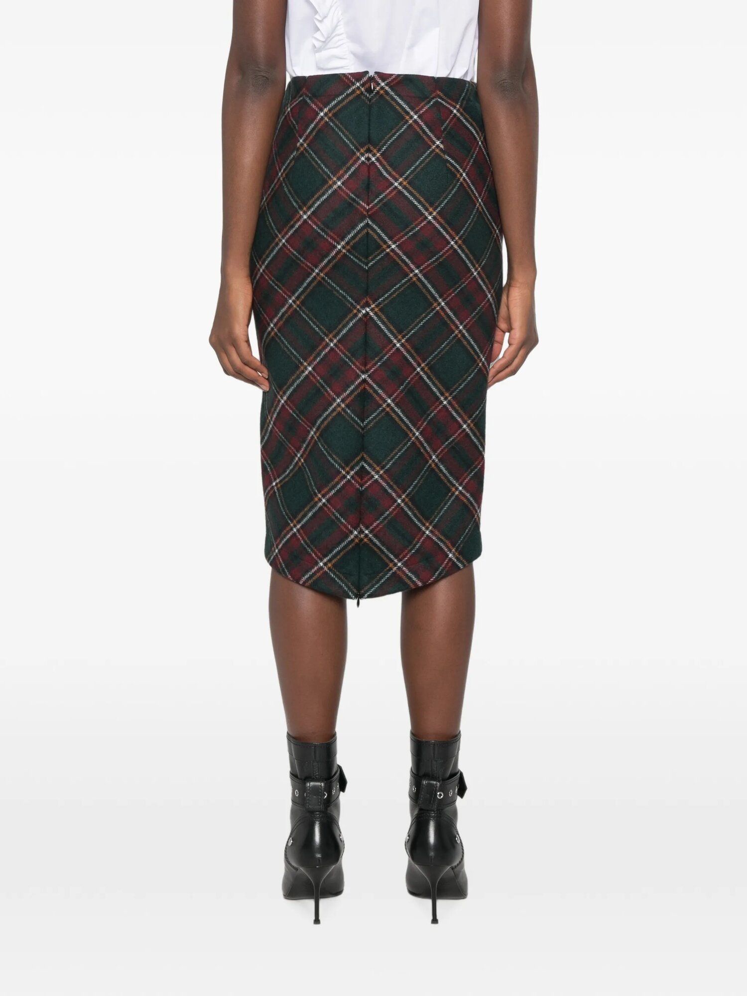 Юбка N° 21 Tartan-pattern midi skirt, размер 42 — фото 1