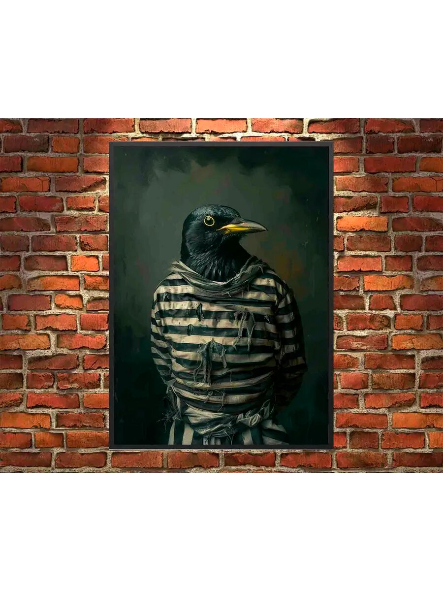 Птица-жаворонок, заключенная в тюрьму 1, Плакат 30x42см