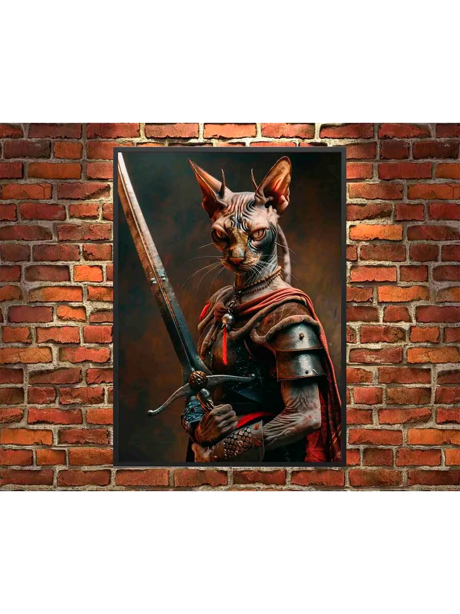 Ориентальная короткошерстная кошка Гладиатор 1, Плакат 30x42