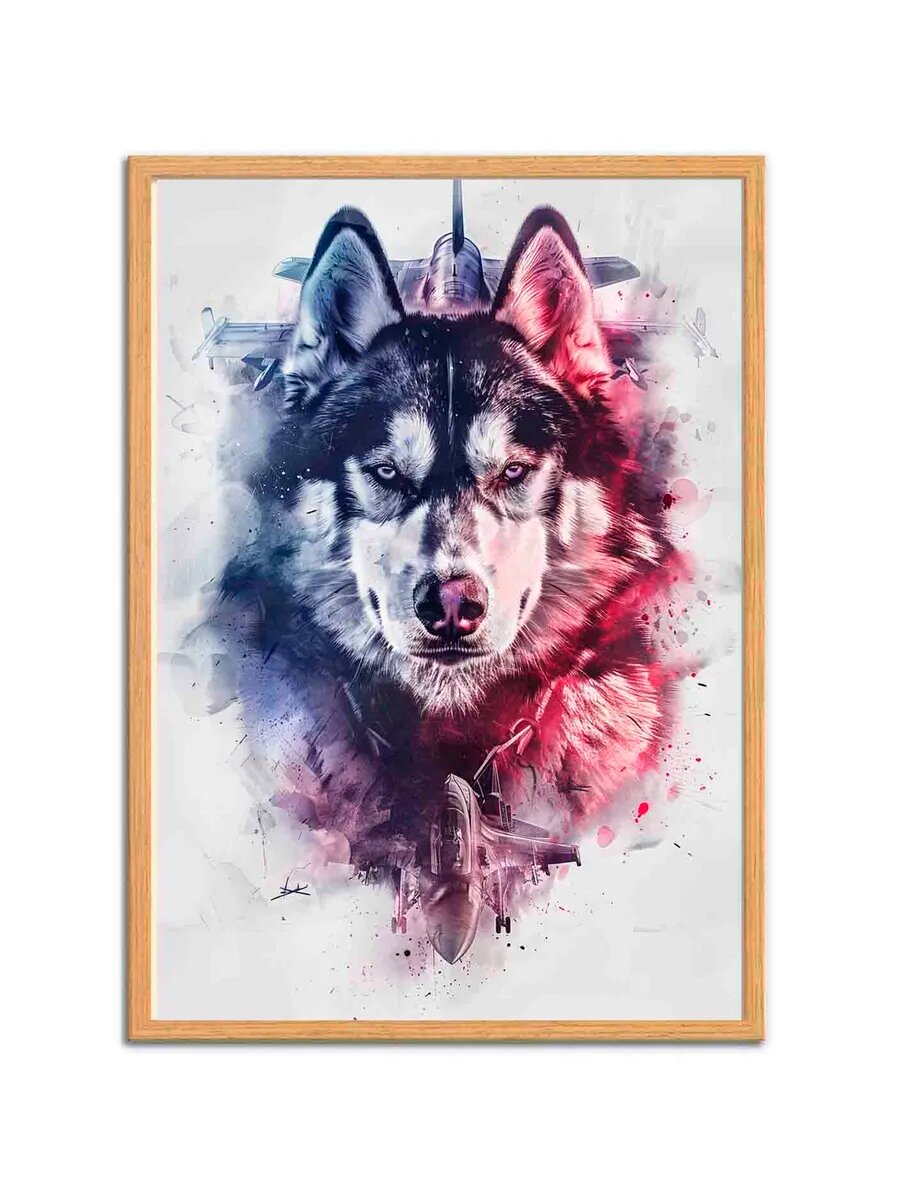 Собака-пилот аляскинского маламута 1, Плакат 30x42см