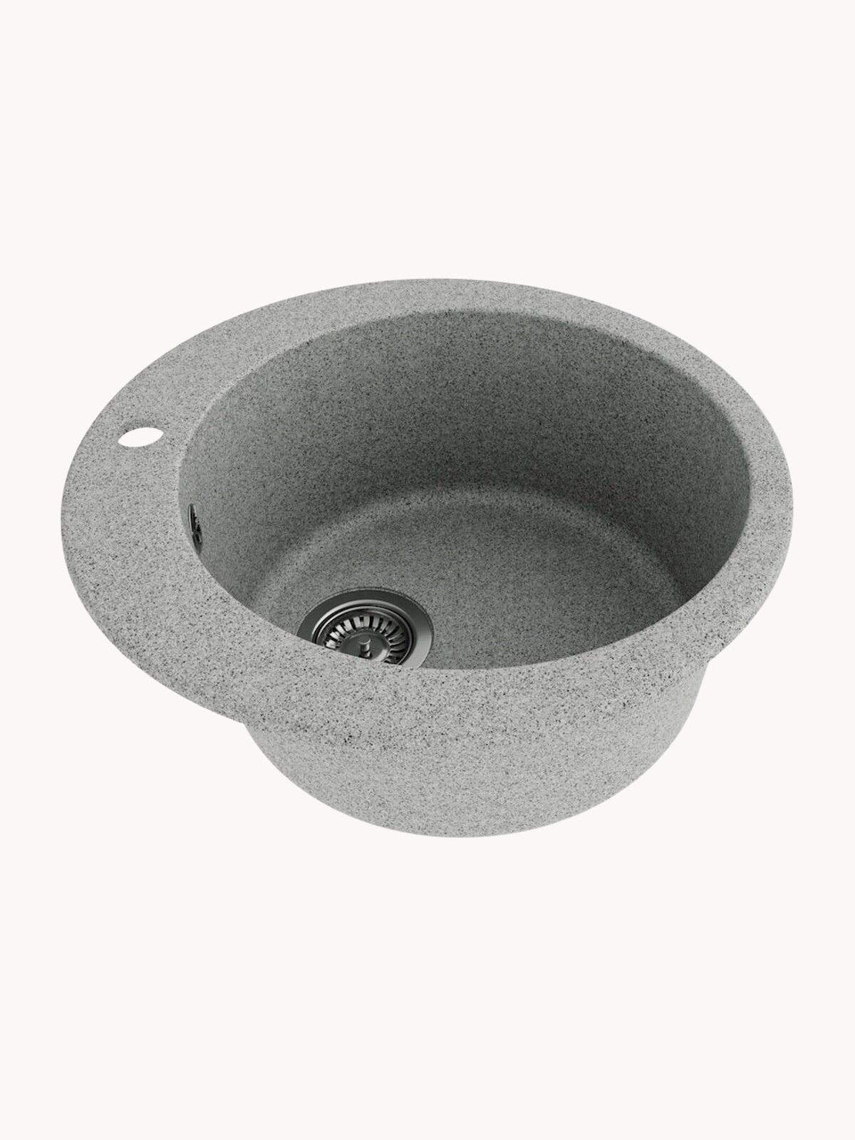 Мойка для кухни Д51 круглая серая матовая Teymi Lori Midi T120126
