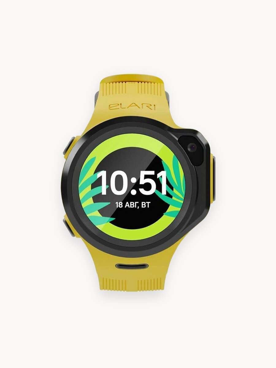 Детские часы-телефон Elari Детские часы-телефон Elari 4GR M с GPS поиском, желтые (KP-4GR-M-YEL)