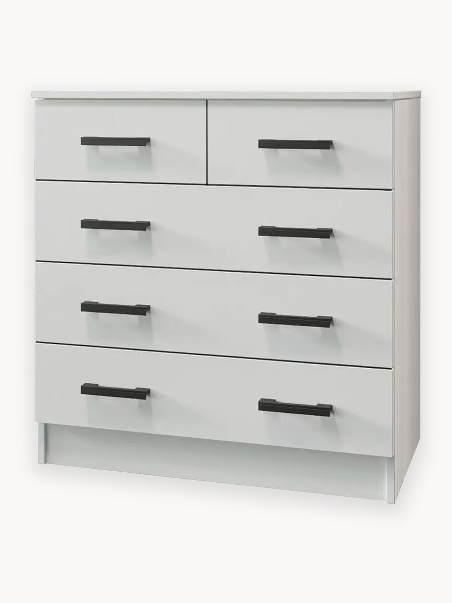 Комод К800 3/2 Белый гладкий, ЛДСП, с ящиками, для спальни, прихожей, гостиной, 800x830x440, ЭРА