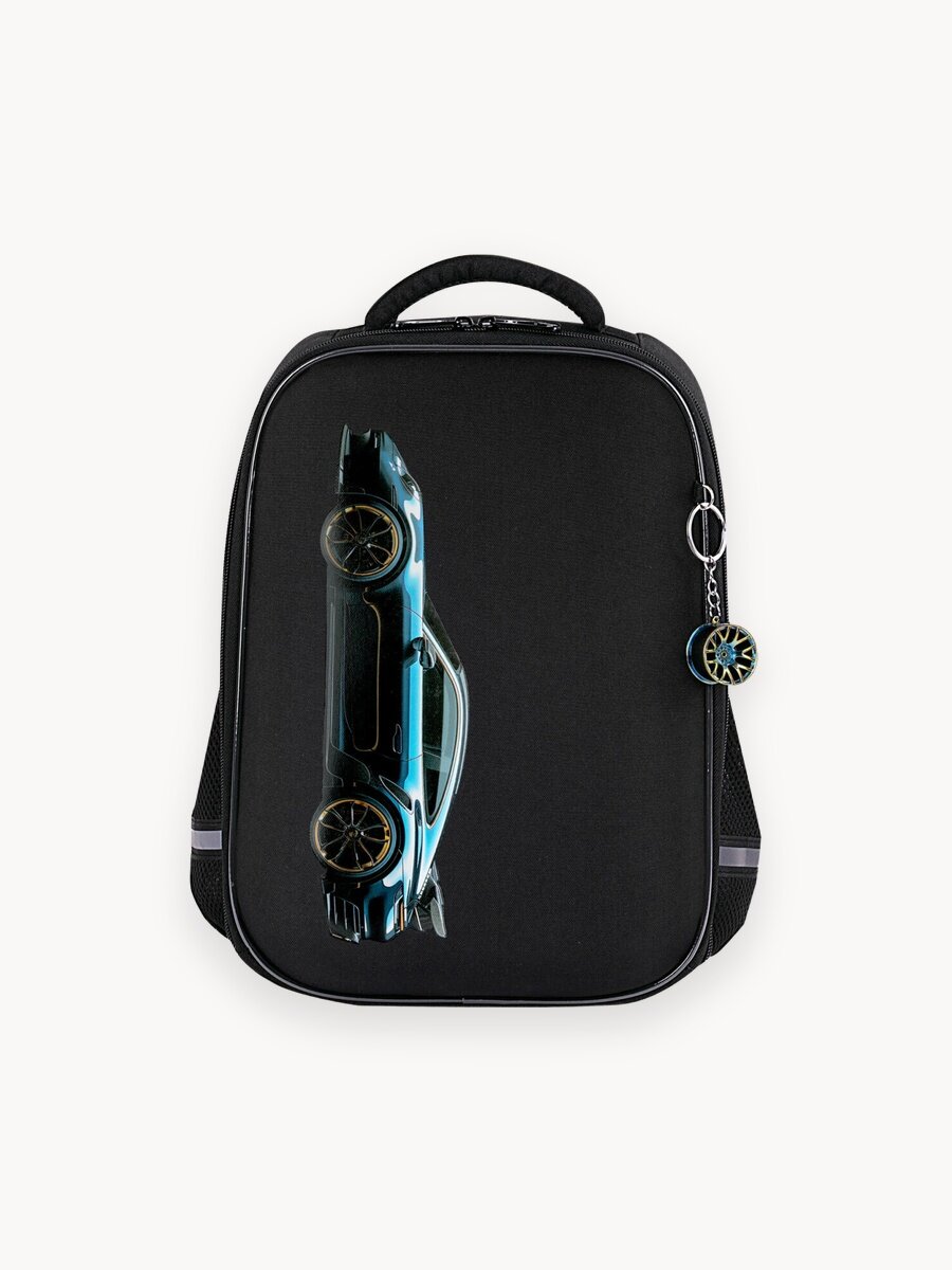 Рюкзак школьный для мальчика, портфель для первоклассника ортопедический, ранец детский в школу, 1 отделение с брелком, Brauberg Light, 273110