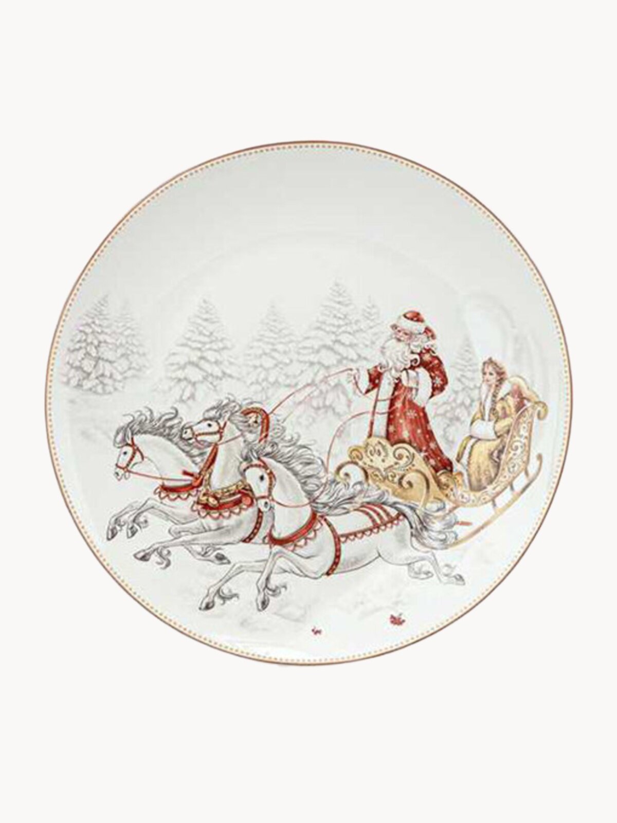 Lefard Морозко тарелка закусочная из фарфора диаметр 20.5 см, модель 85-2036-HW37