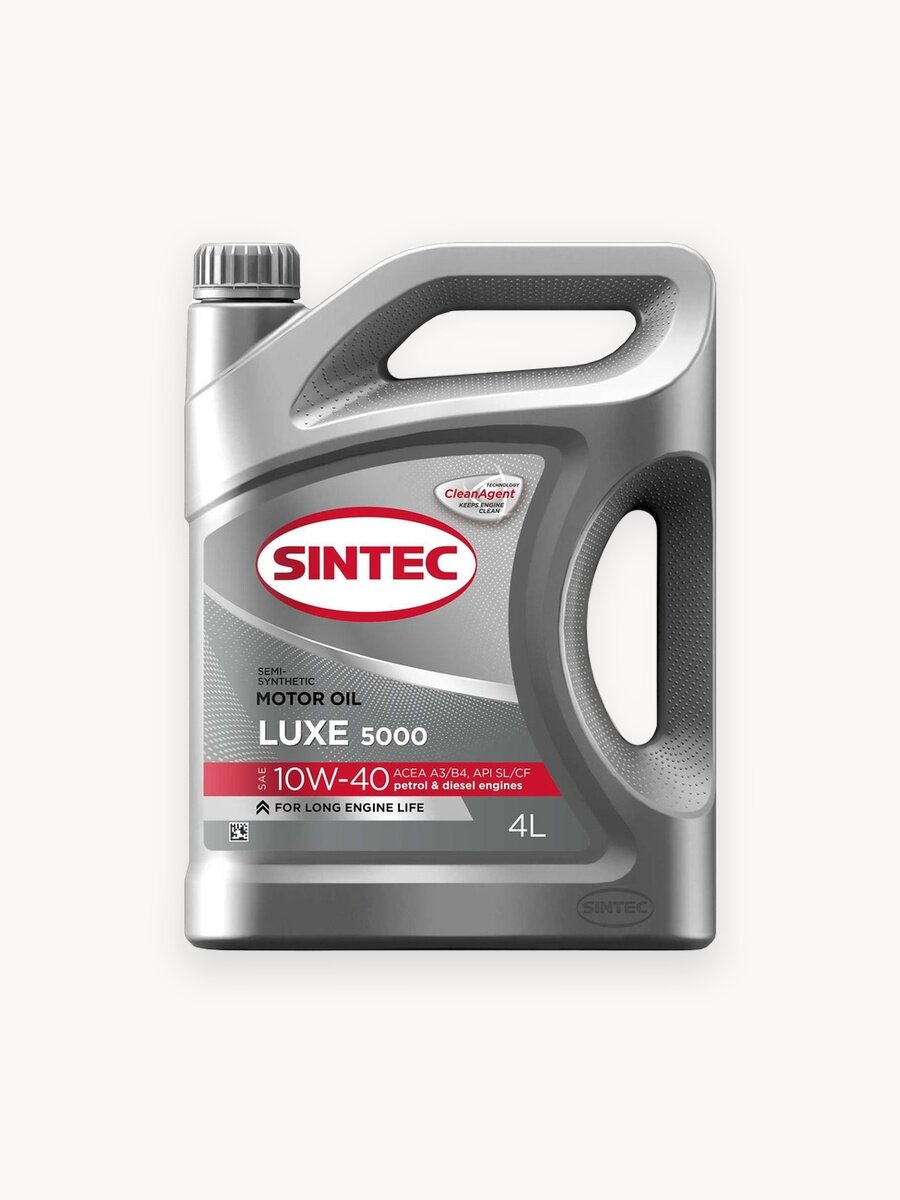 Моторное масло Sintec LUXE 5000 SAE 10W-40, API SL/CF, полусинтетическое. 4 л 600232