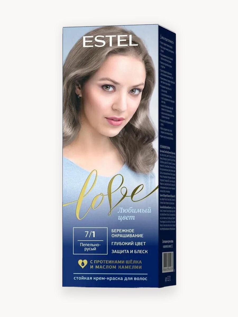ESTEL Стойкая крем-краска для волос Love тон 7/1 Пепельно-русый