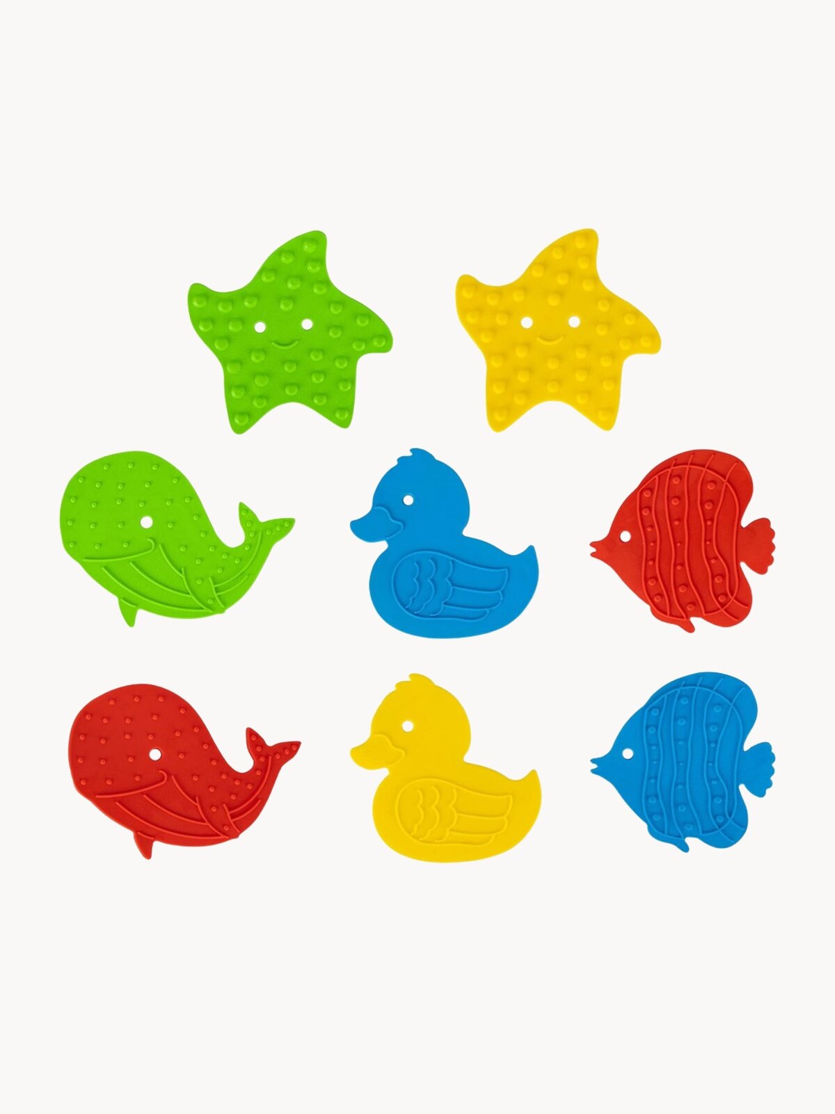 Мини - коврики для ванной Fancy Baby противоскользящие, 8шт, Детский набор игрушек для купания