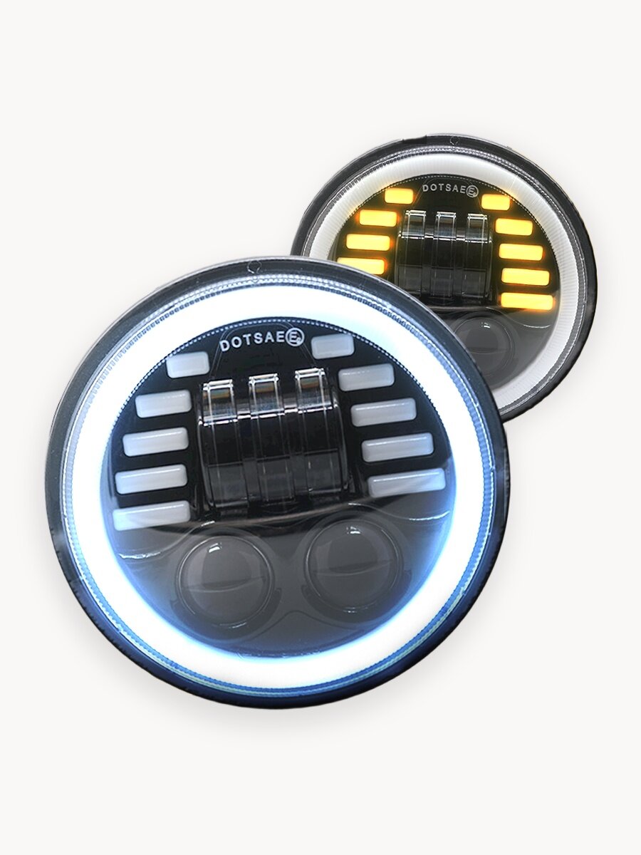 Светодиодная фара 5.75 дюйма на Ваз 2106 передние, комплект 2 шт.