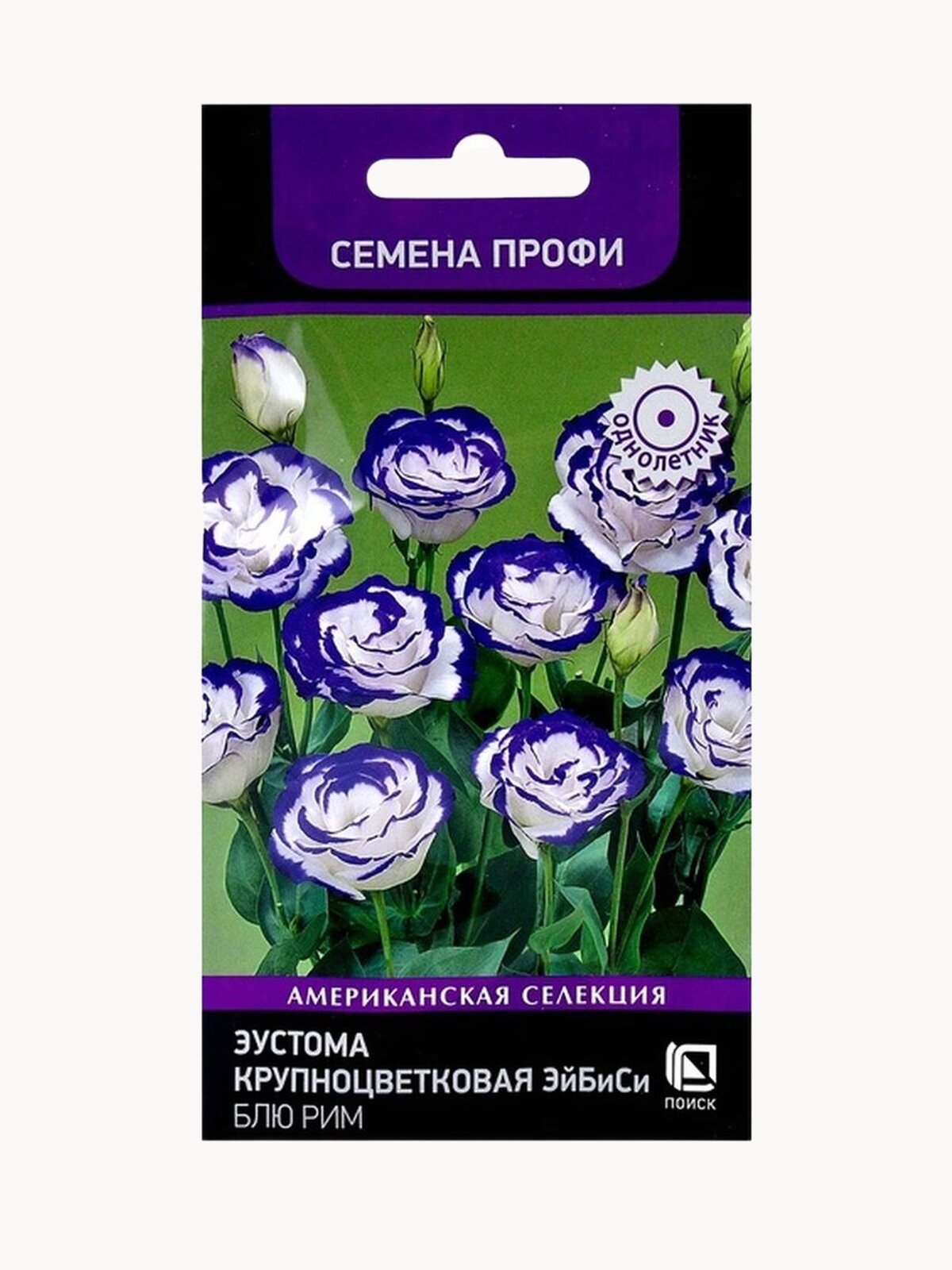 Семена цветов поиск Эустома ЭйБиСи Блю Рим, однолетние, высота 115 см, 10 шт