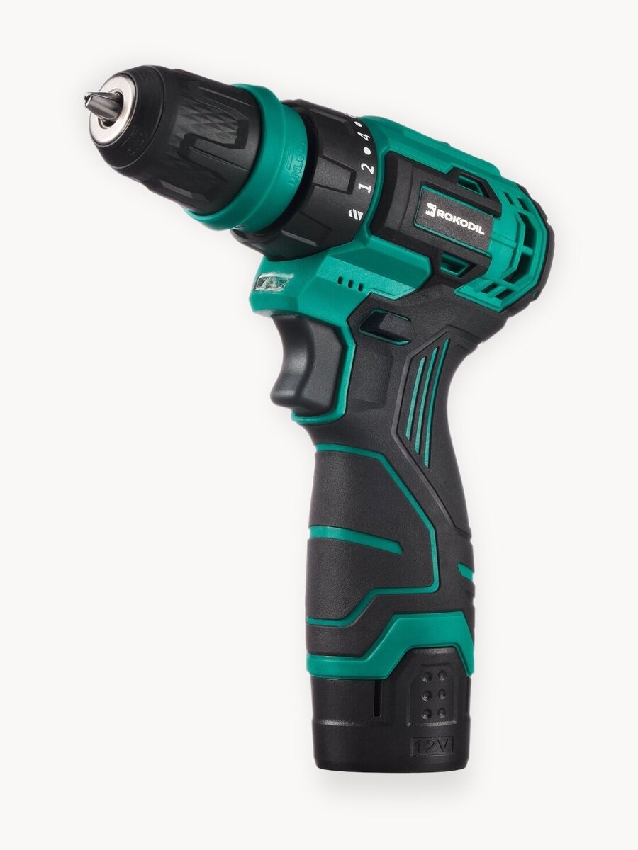 Бесщеточный аккумуляторный шуруповерт Rokodil Twist 2 Air 12 В, 36 Нм, 2 Ач, 1400 об/мин (2 АКБ)