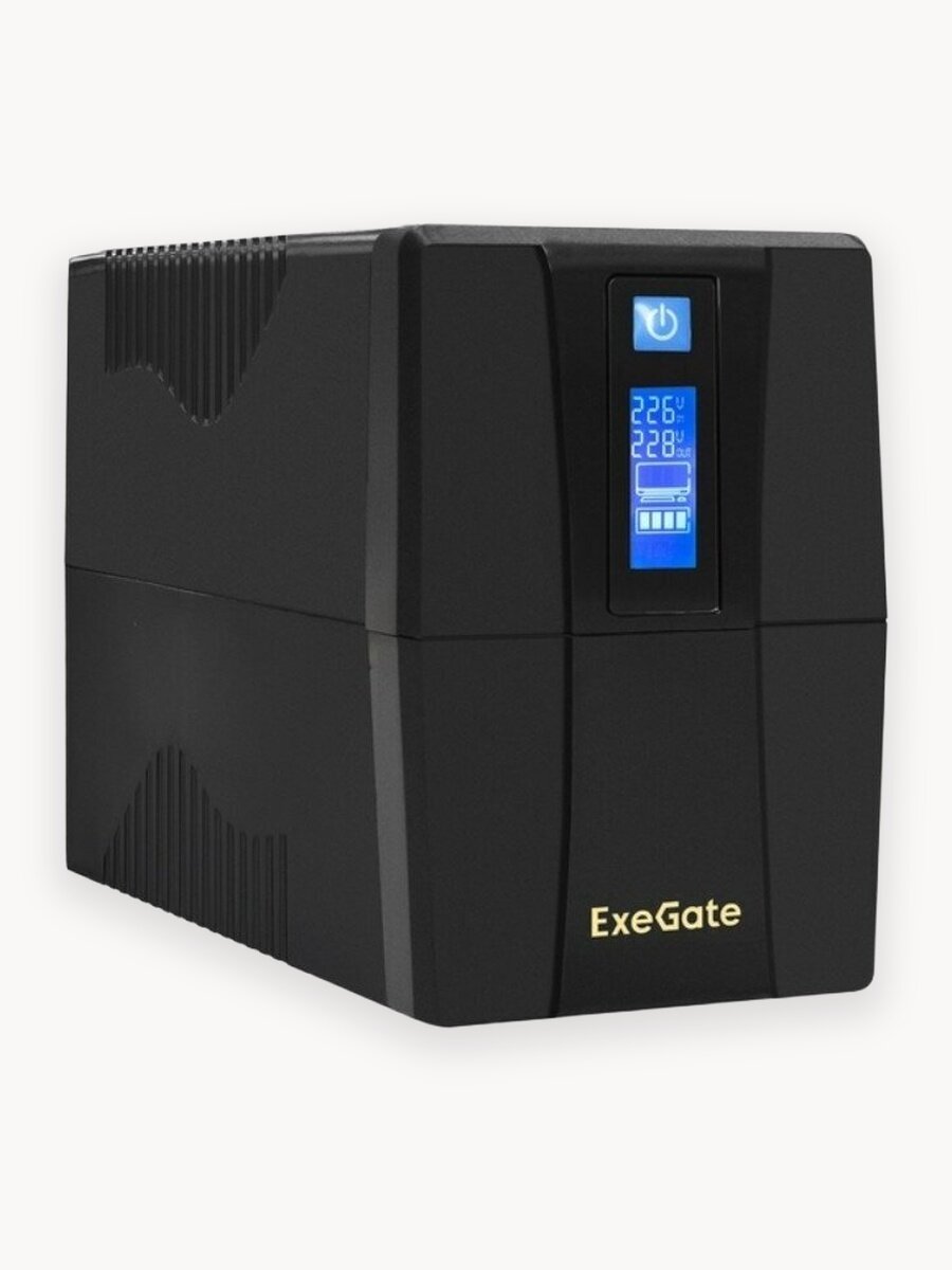 ИБП ExeGate Power Smart EX292789RUS black,1000 ВА, 550 Вт, 220 В