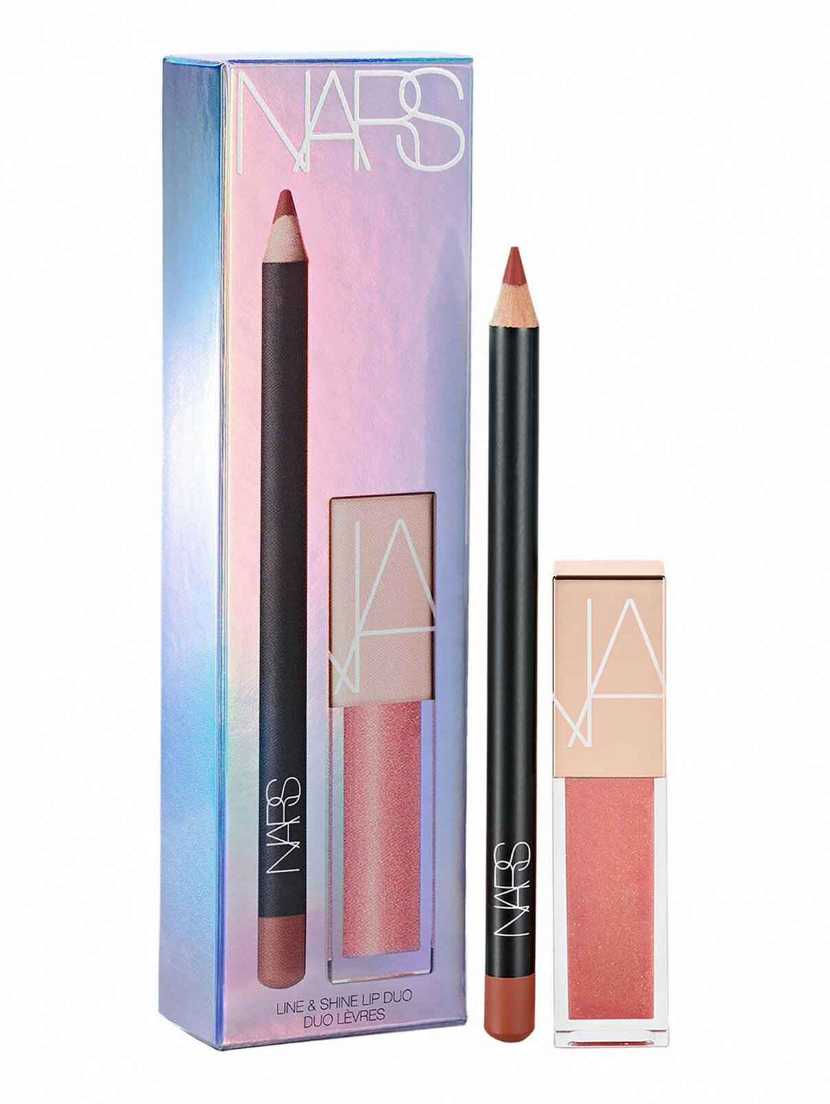 NARS Набор для макияжа губ Line & Shine Lip Duo: блеск + карандаш, 3.7 мл + 1 г