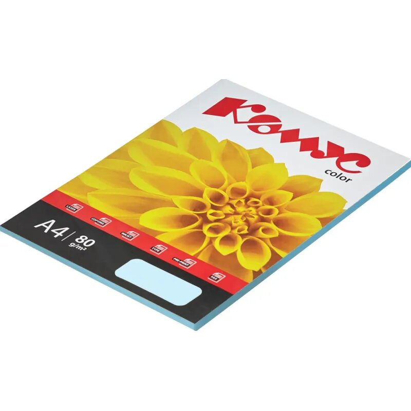 Бумага цветная Комус Color (голубая пастель), 80г, А4, 50 л.