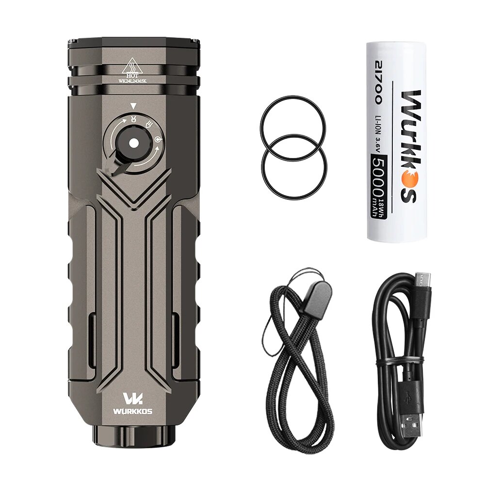 Wurkkos HD02 фонарик 3200 люмен алюминиевый