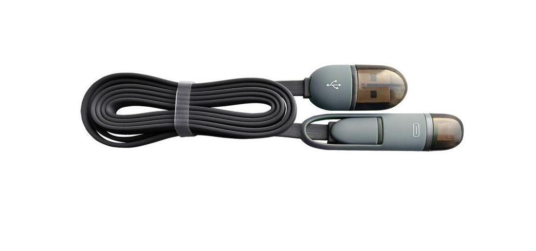 Кабель для зарядки micro-usb и iphone 5/6 (2 в 1)