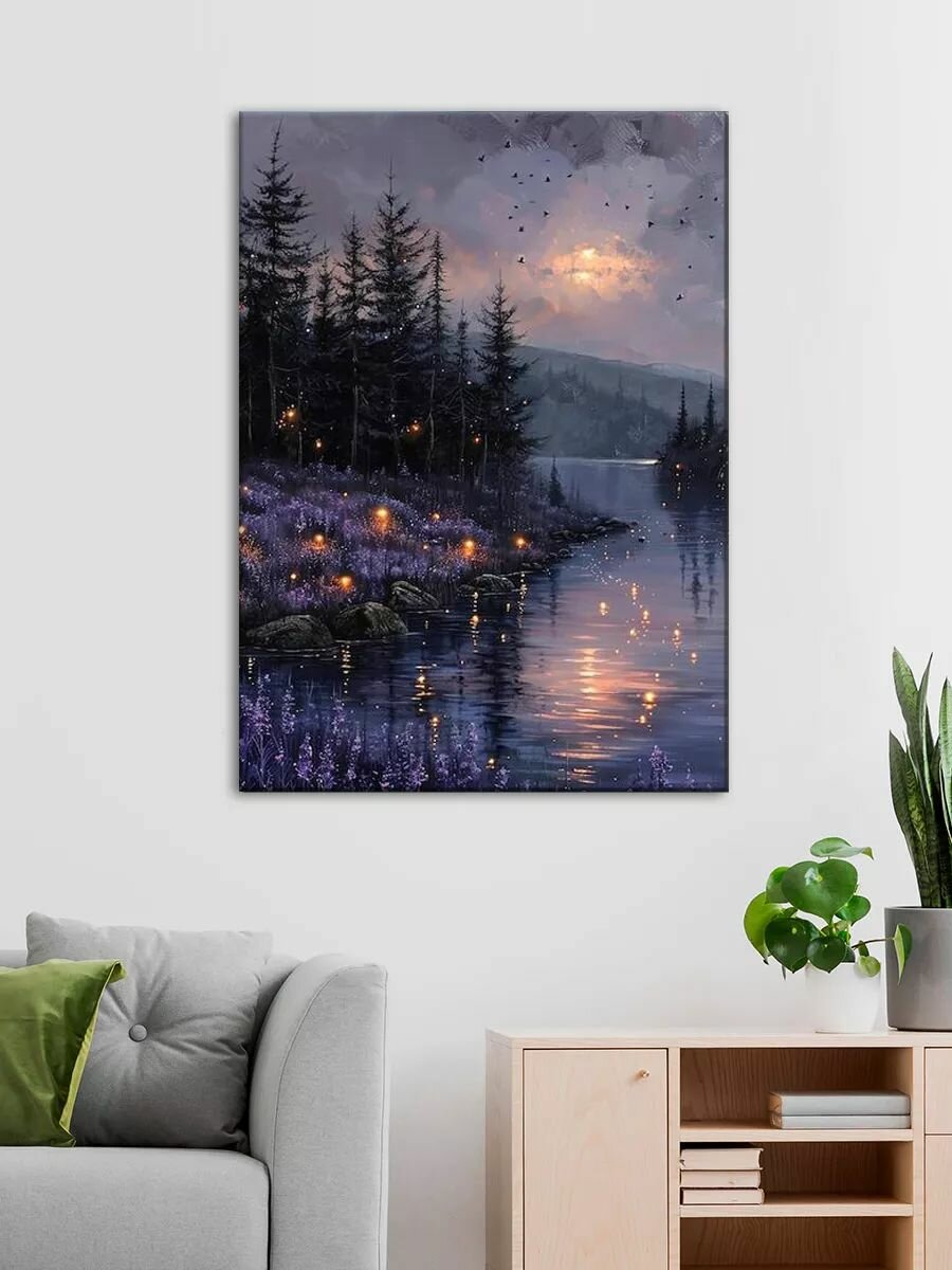 Картина на стену "Пейзажи природы маслом", 50x70 см