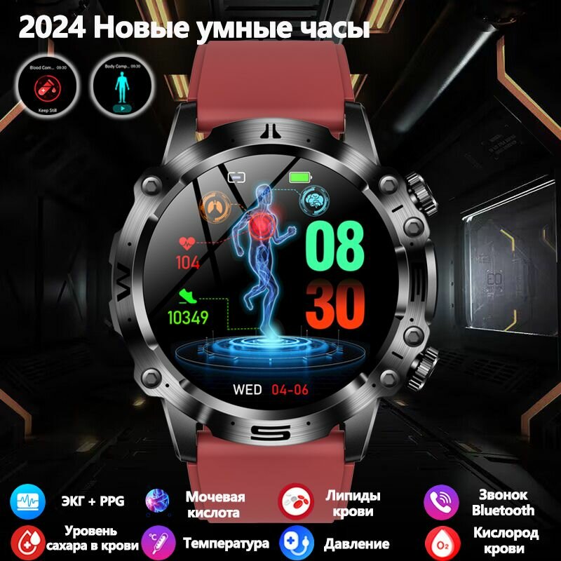 Новый неинвазивный сахар в крови умные часы ET482 Новый неинвазивный сахар в крови наружный браслет AMOLDE