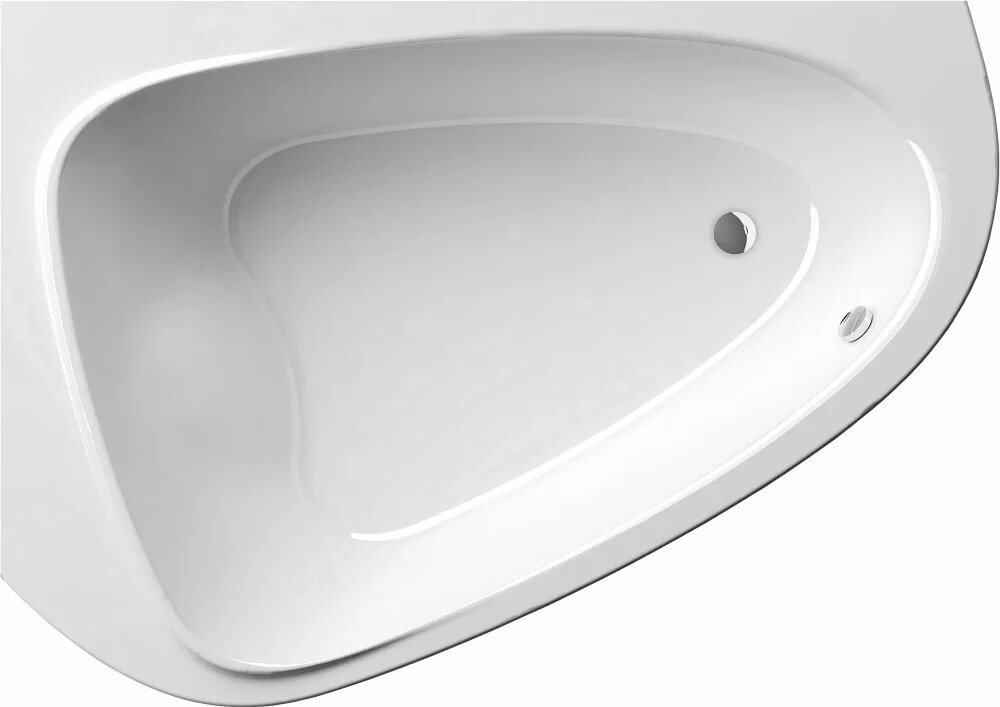 Акриловая ванна Ravak LoveStory II 196x139, на ножках, угловая, левая, пристенная, белая, глянцевая, асимметричная