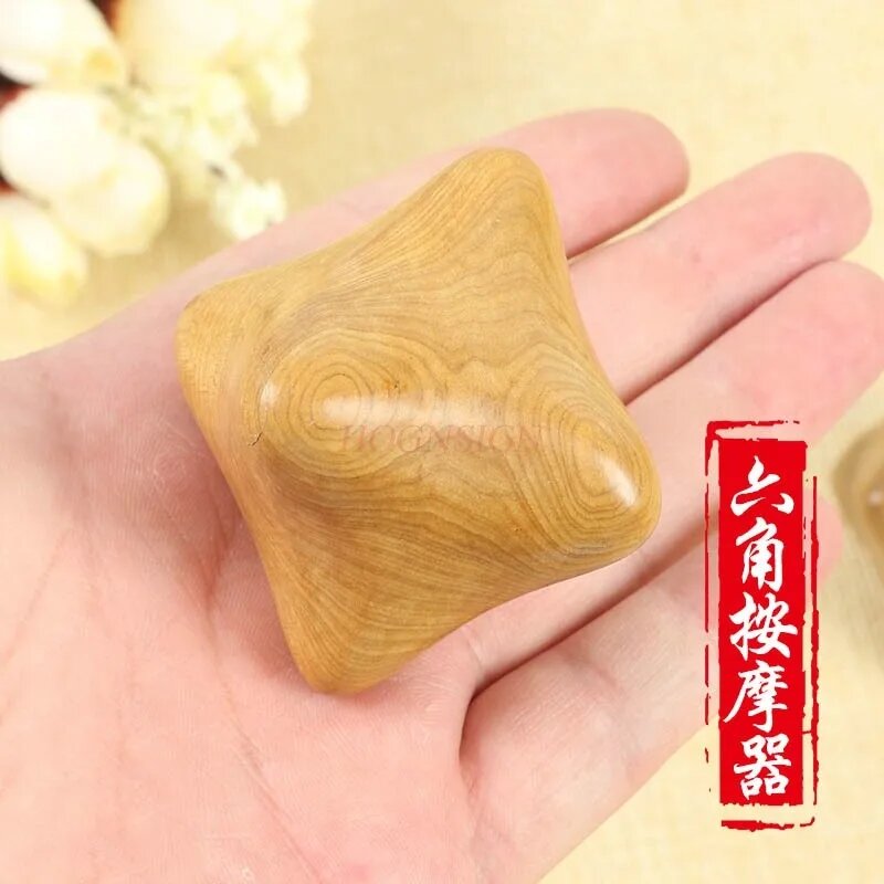 Тайский массажер Гуа Ша для тела, Вьетнамский ароматный деревянный рефлексологический массажер, шестиугольный роликовый инструмент для акупунктурной терапии, инструмент для ручного массажа