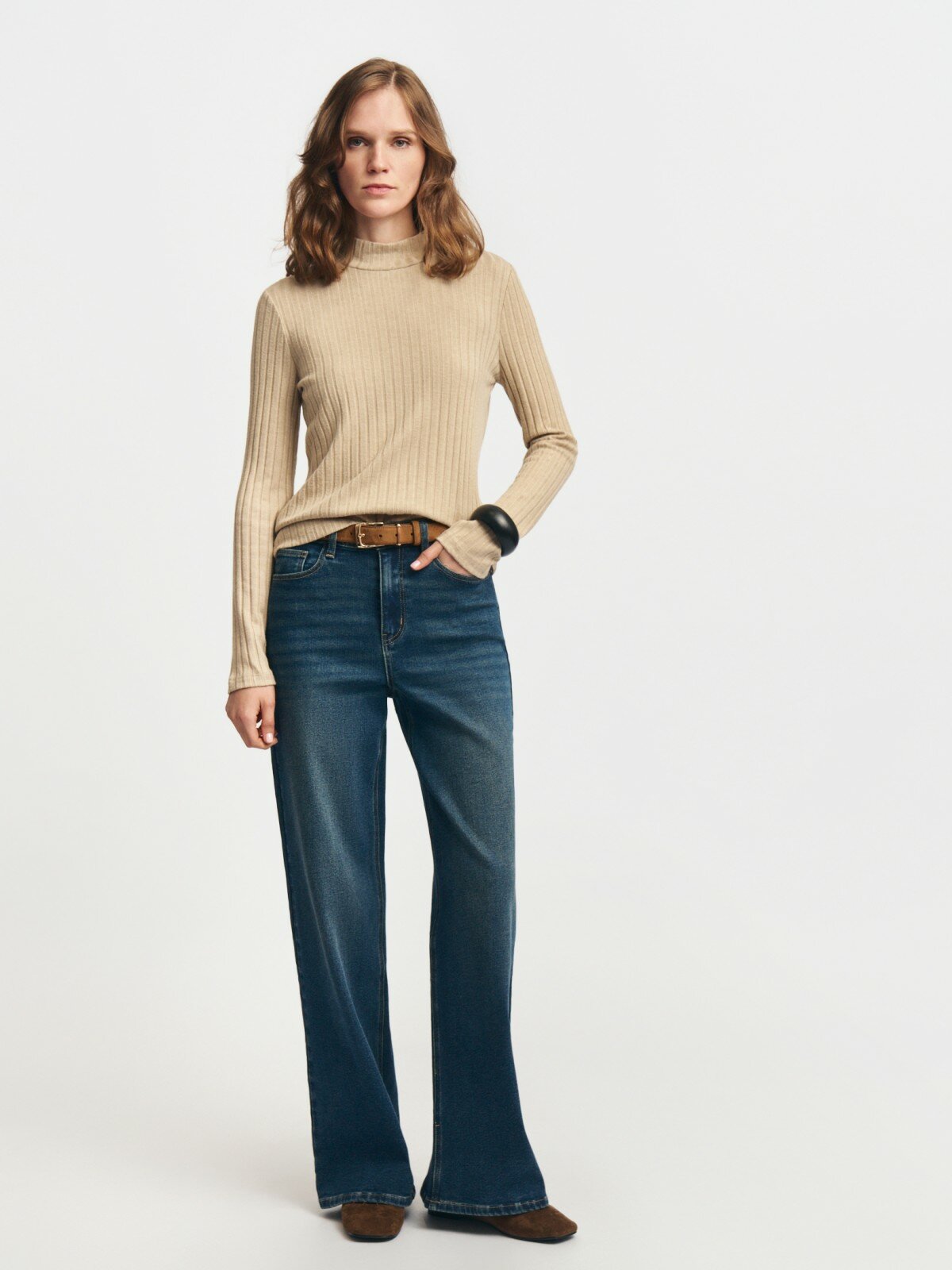 Джинсы широкие 