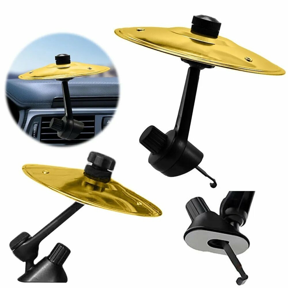Втомобильные тарелки Air Vent Crash мини тарелки украшение автомобильный ударный инструмент (золотистый)