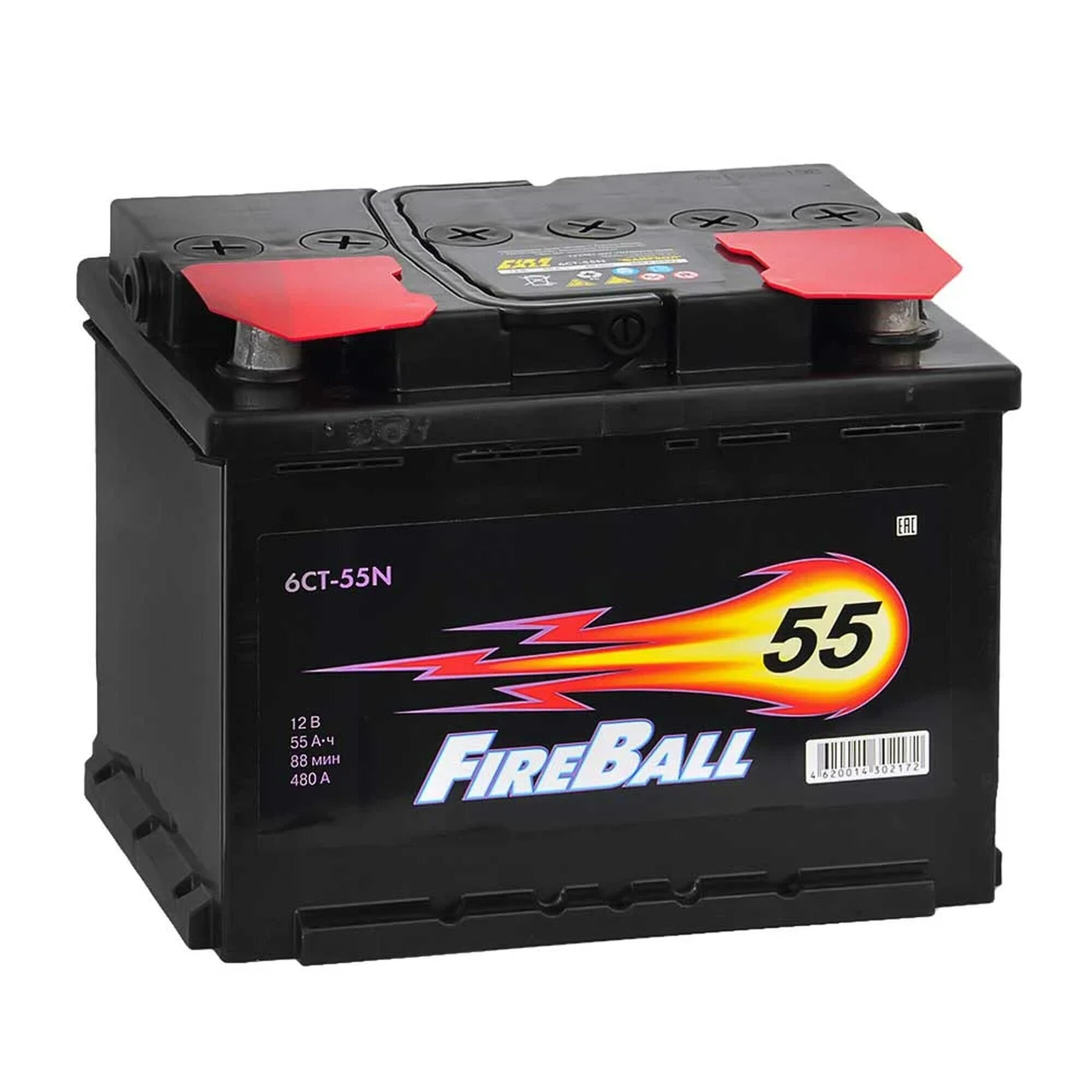 Аккумулятор FIREBALL 55 Ач 480А П/П 555107020