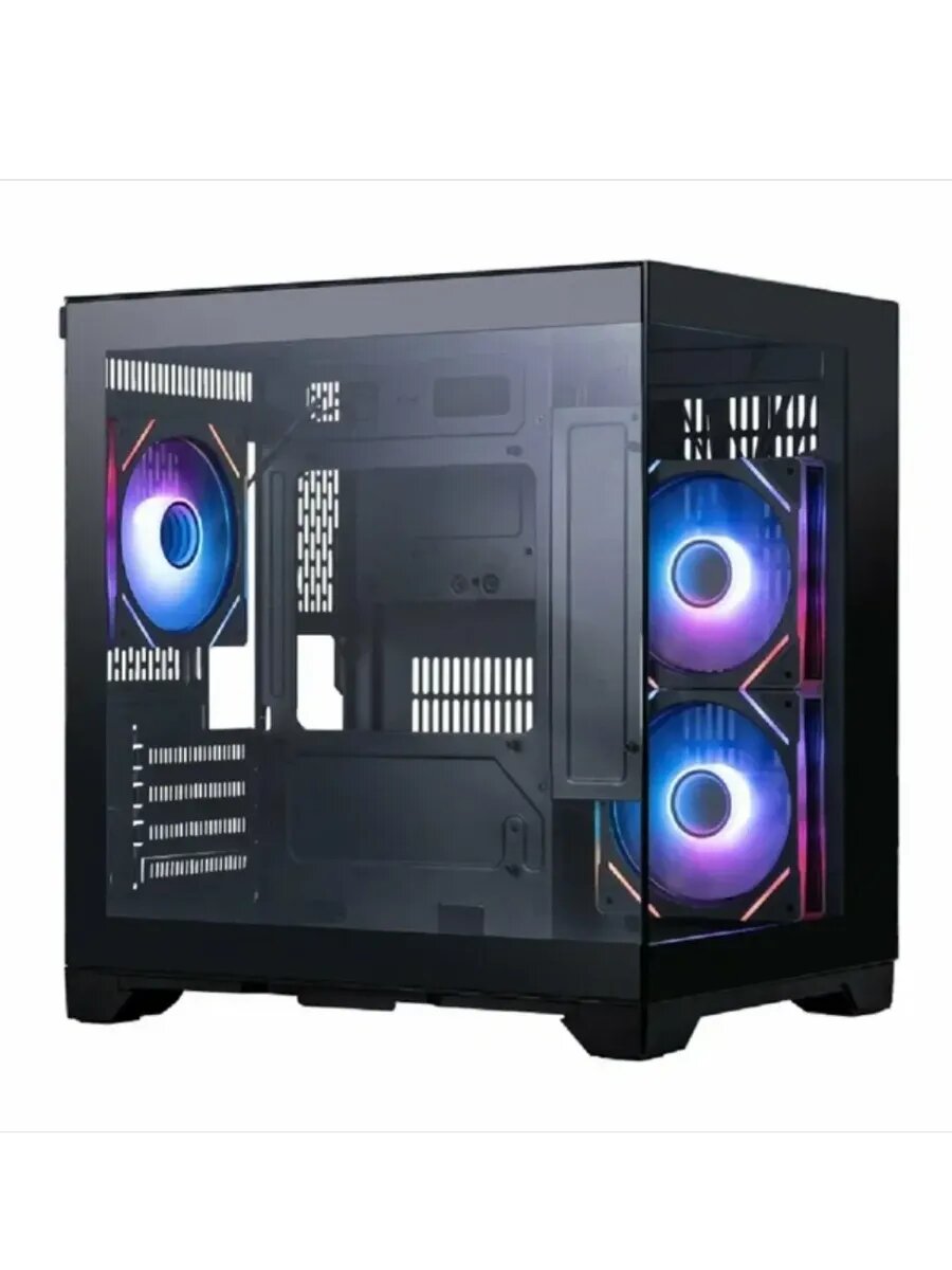 Корпус для компьютера MEGAVIEW MV5-TP ARGB Black / mATX