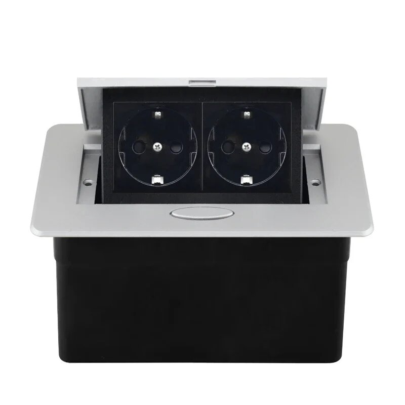 Выдвижная розетка европейского стандарта/России/Южной Кореи со встроенным разъемом USB и Type C на столешнице, скрытая розетка, настольная Выходная розетка в столешнице, 250V ( Slow Pop-Up ), SB-Socket