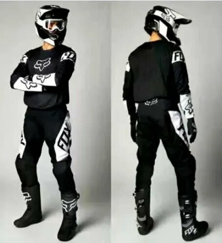 Комплект одежды для мотокросса Fox (футболка + штаны), размер M, черно-белый