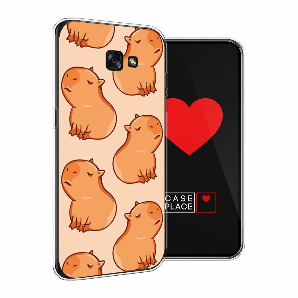 Чехол на Samsung Galaxy A7 2017 / Самсунг Галакси А7 2017 с принтом "Спокойные капибары" — фото 1