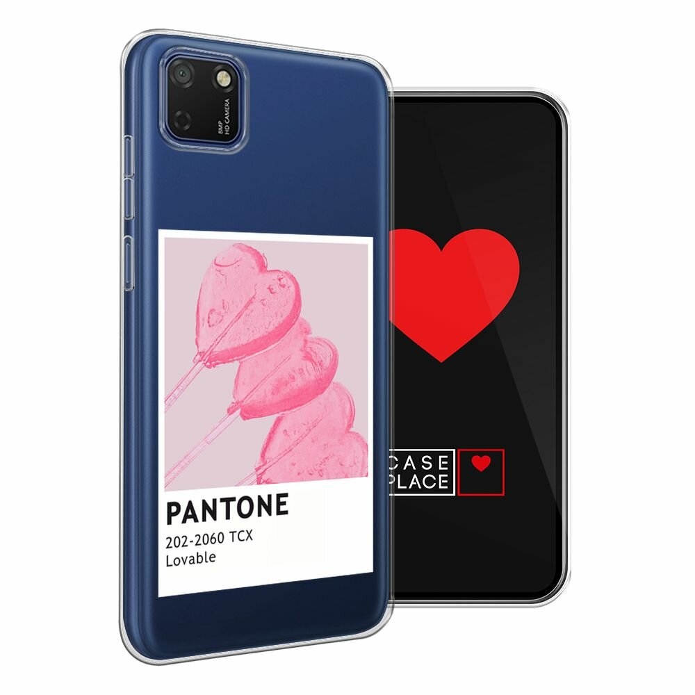 Чехол на Honor 9S/Huawei Y5p / Хонор 9S/Хуавей Y5p с принтом "Pantone Lovable 2 - 14 февраля", прозрачный — фото 1