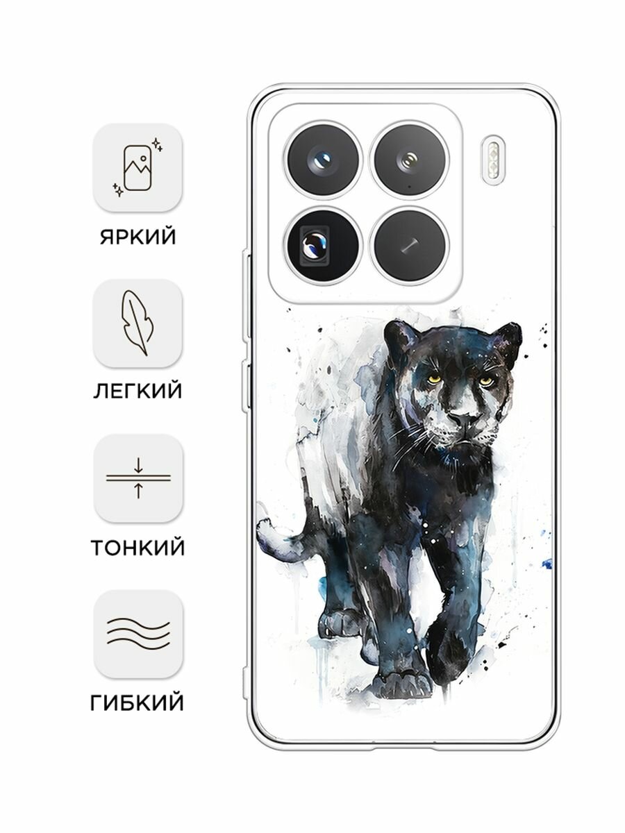 Чехол на Xiaomi 15 Pro / Сяоми 15 Про с принтом "Пантера арт 3" — фото 1