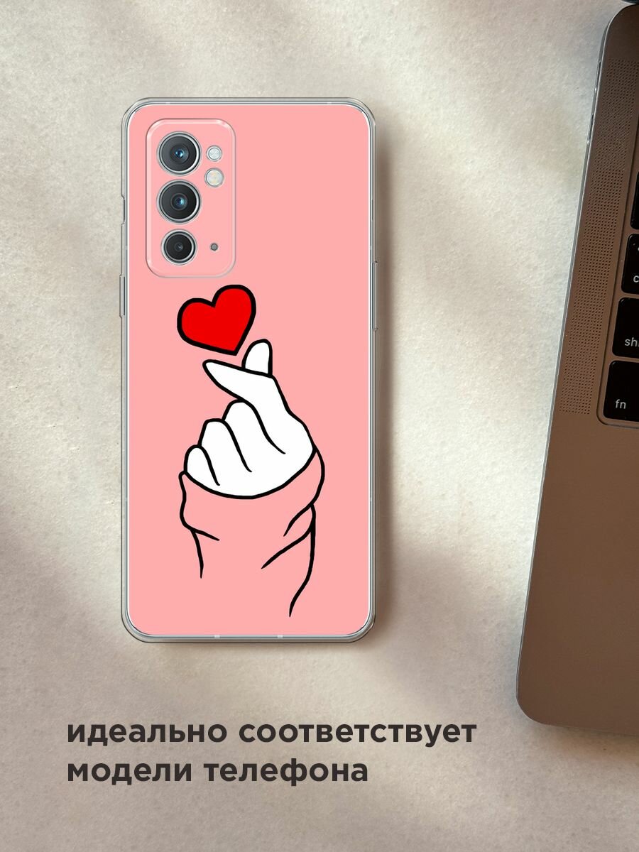 Чехол на OnePlus 9RT / ВанПлас 9RT с принтом "Милое сердечко" — фото 1