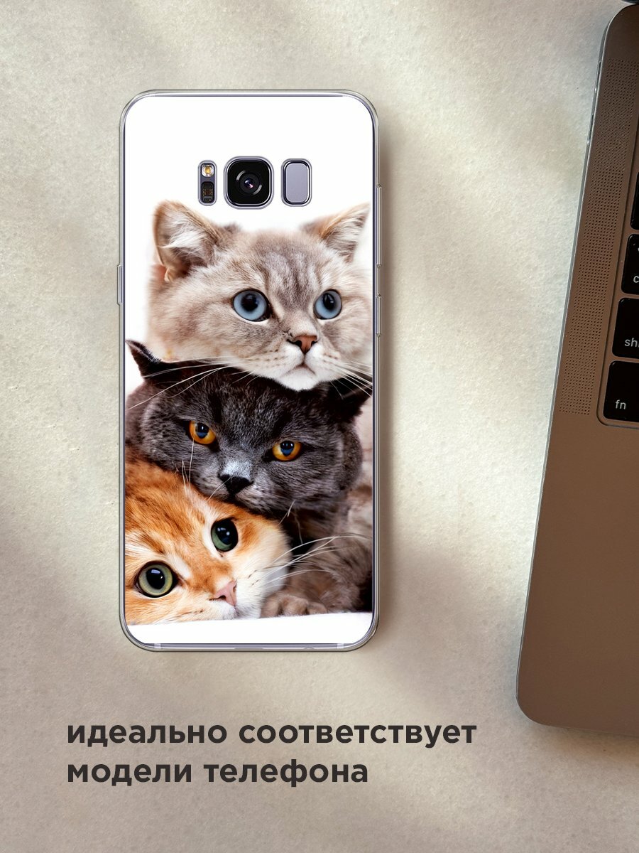 Чехол на Samsung Galaxy S8 + / Самсунг Галакси С8 Плюс с принтом "Пушистые мордашки" — фото 1