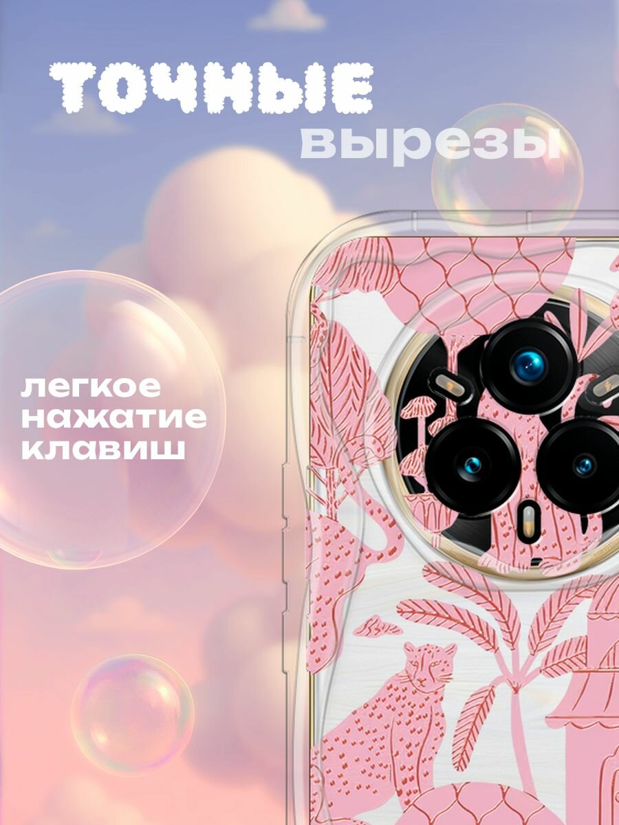 Чехол на Realme 14 Pro Plus / Реалми 14 pro plus с принтом Розовые тропики — фото 1