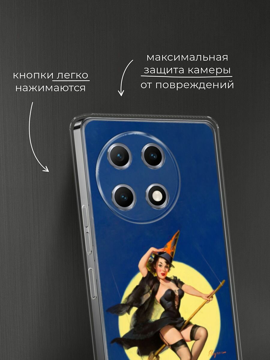 Чехол на Tecno Camon 30S / Текно Камон 30S с принтом "Pin-Up Witch" — фото 1