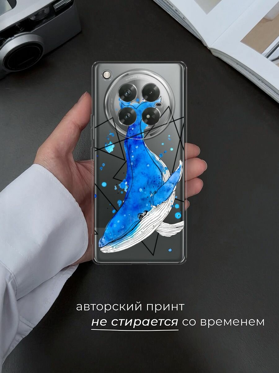 Чехол на Infinix Zero 40 5G / Инфиникс Зеро 40 5G с принтом "Кит графика", прозрачный — фото 1