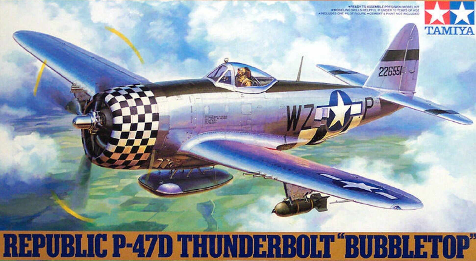 Tamiya 61090 1/48 Модельный комплект самолета ВВС США P-47D Гром "BubbleTop"
