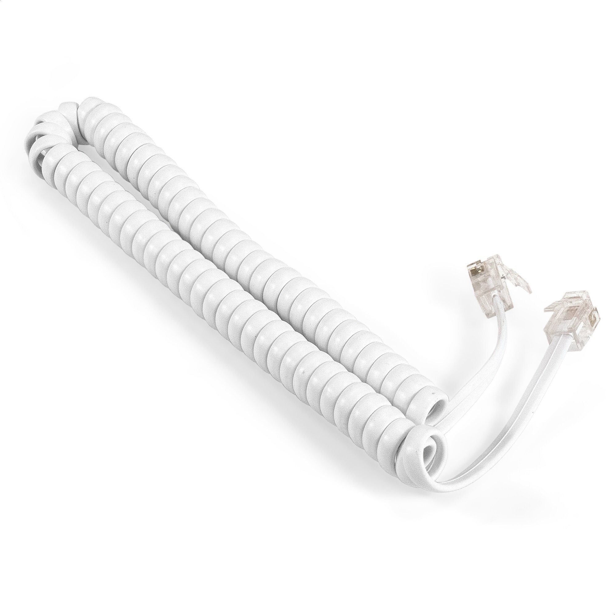 Шнур (патч-корд) телефонный ExeGate TC4P4C-2M-W (витой, RJ-10 (4P-4C), 2м, белый) EX298649RUS