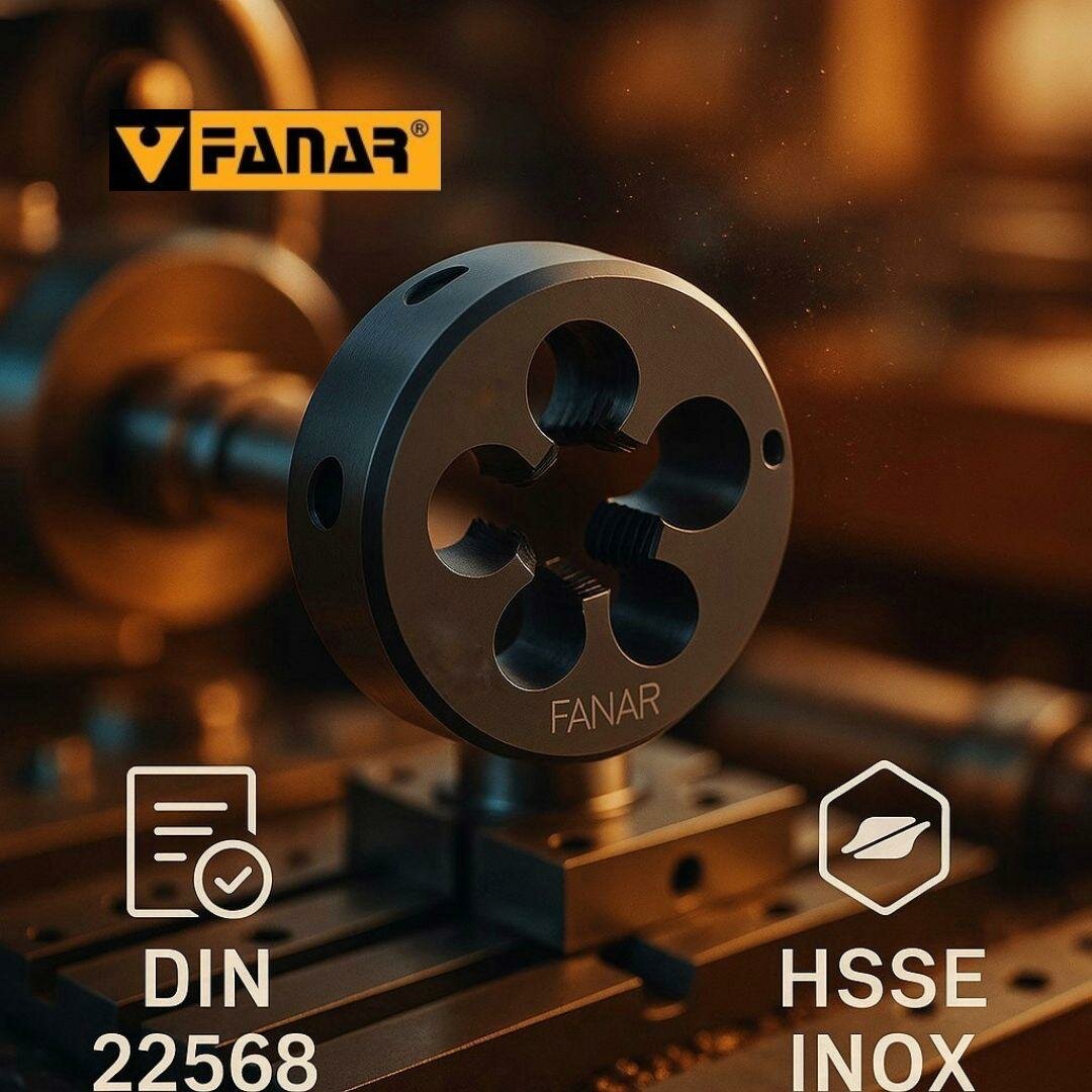 Плашка метрическая по нержавейке DIN-22568 M4 6g HSSE INOX Fanar