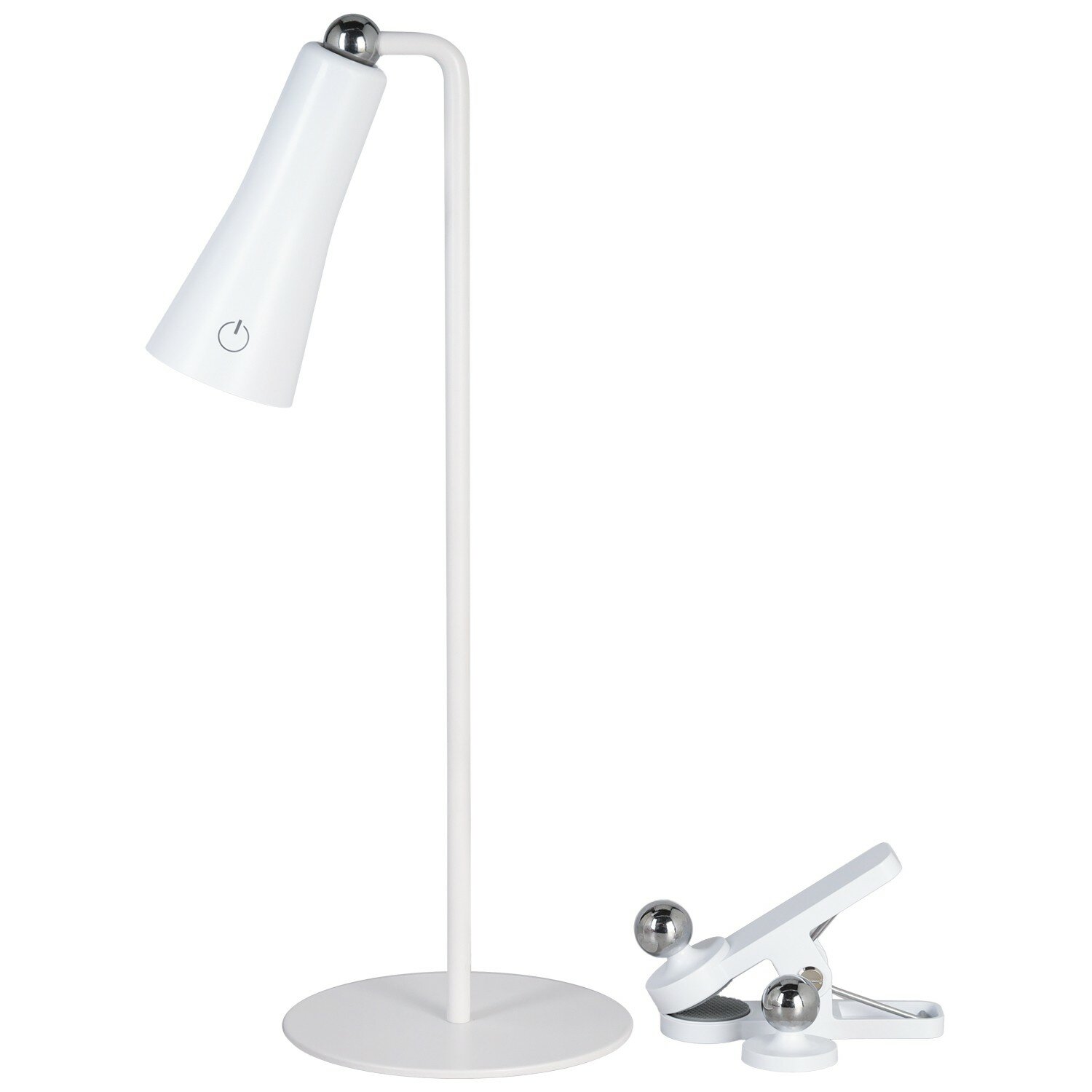 Ultraflash UF-826 C01 настольная лампа 6 Вт 6000К 4 в 1 трансформер белая с подсветкой