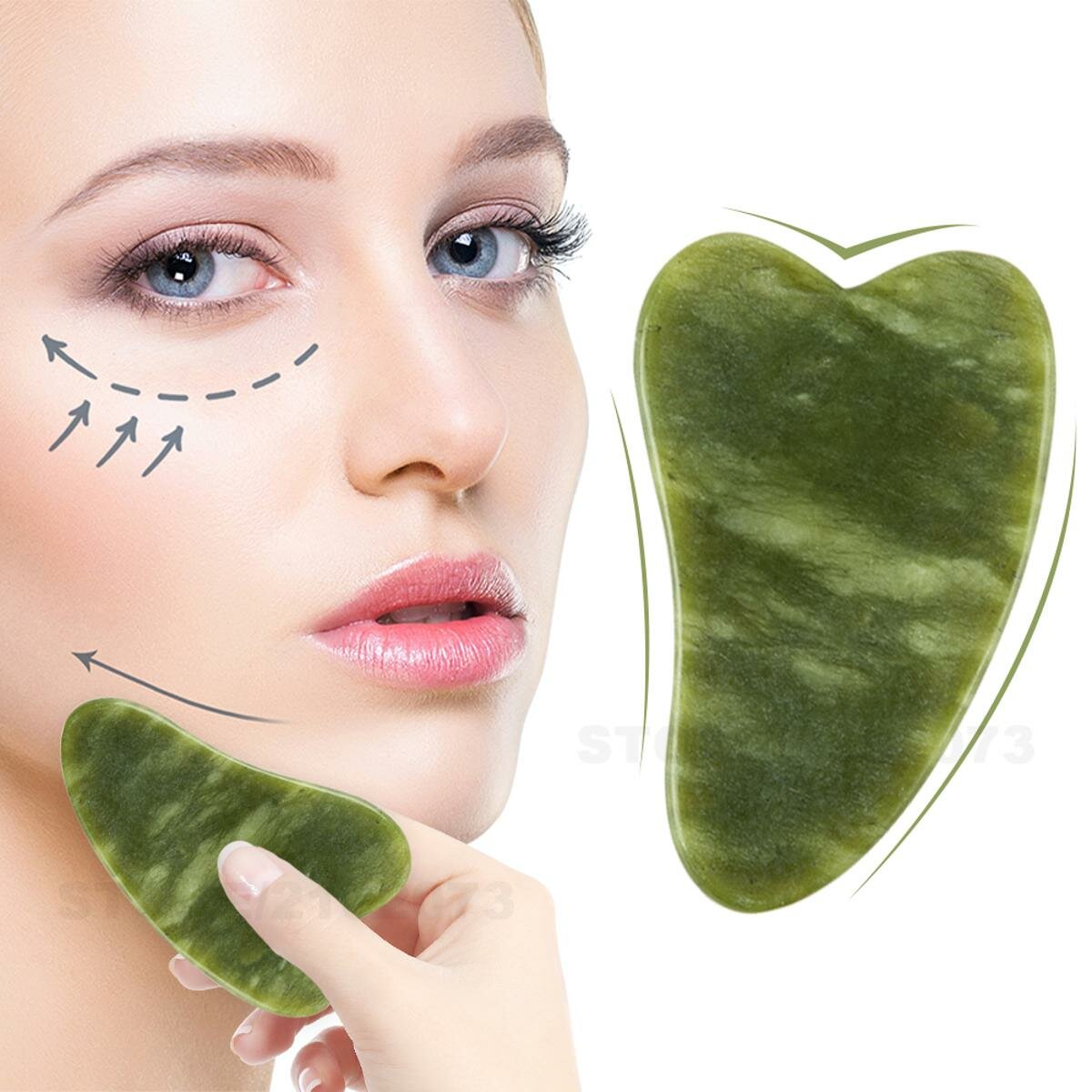 Массажеры Гуаша для лица - Розовый кварц Красота Здоровье Натуральный камень Нефритовый ролик