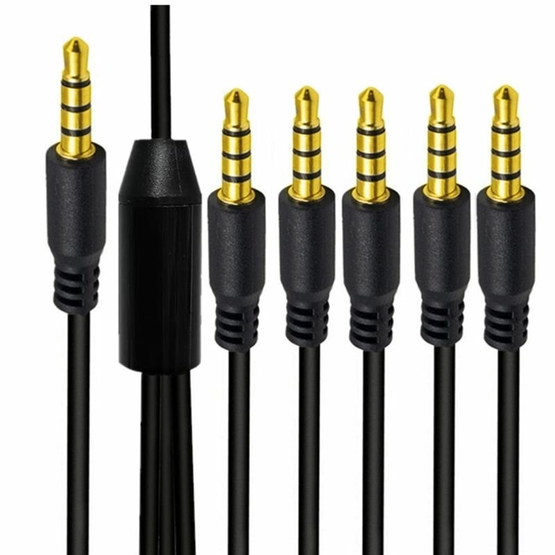 Аудиокабель 3,5 мм класса 4 "от мужчины к мужчине"-100 см-один на пятерых